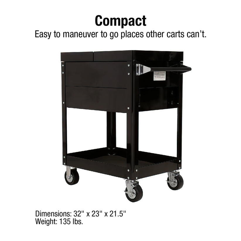 Compact Slide Top Utility Cart - Black – SUNEX Tools