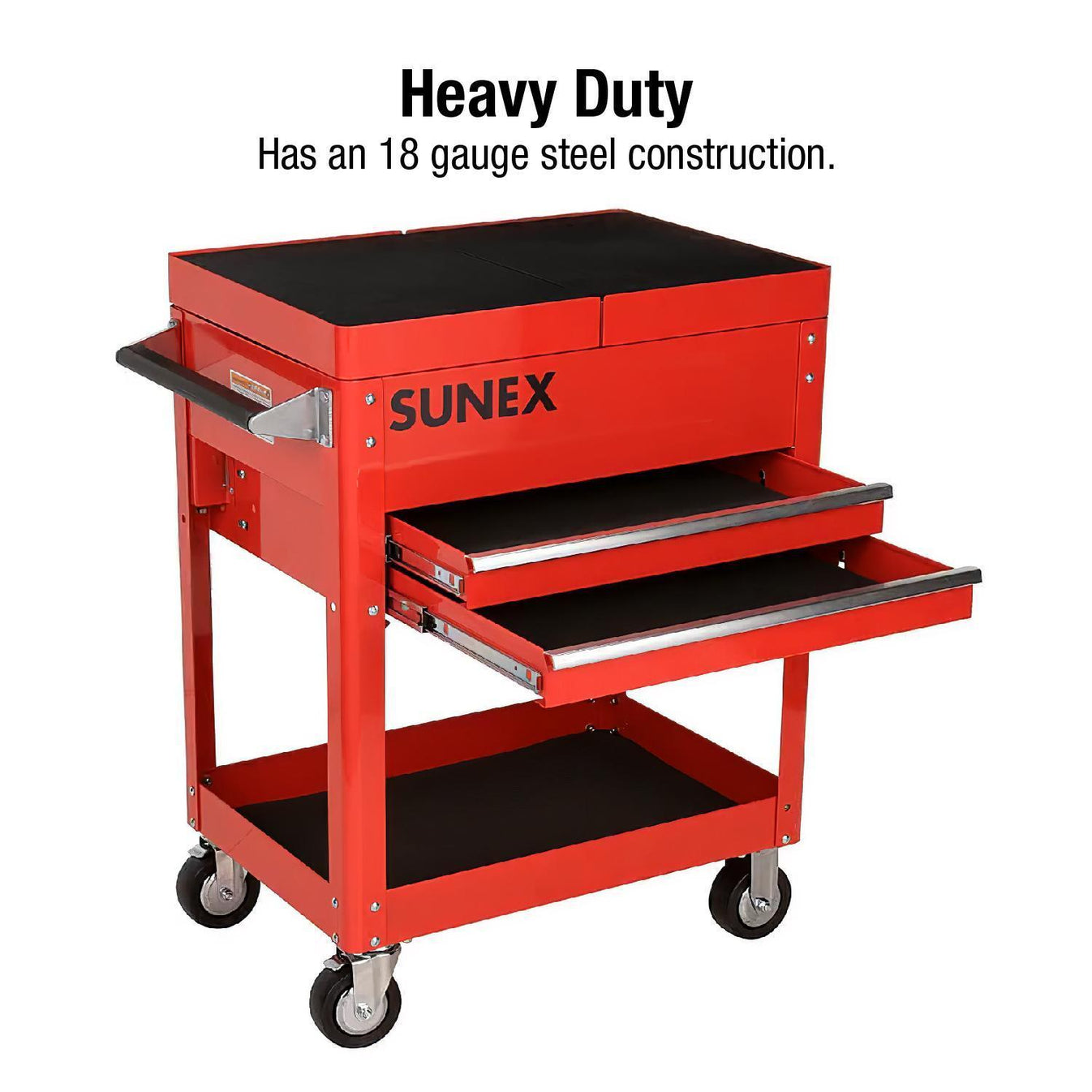 Compact Slide Top Utility Cart (Red) – SUNEX Tools