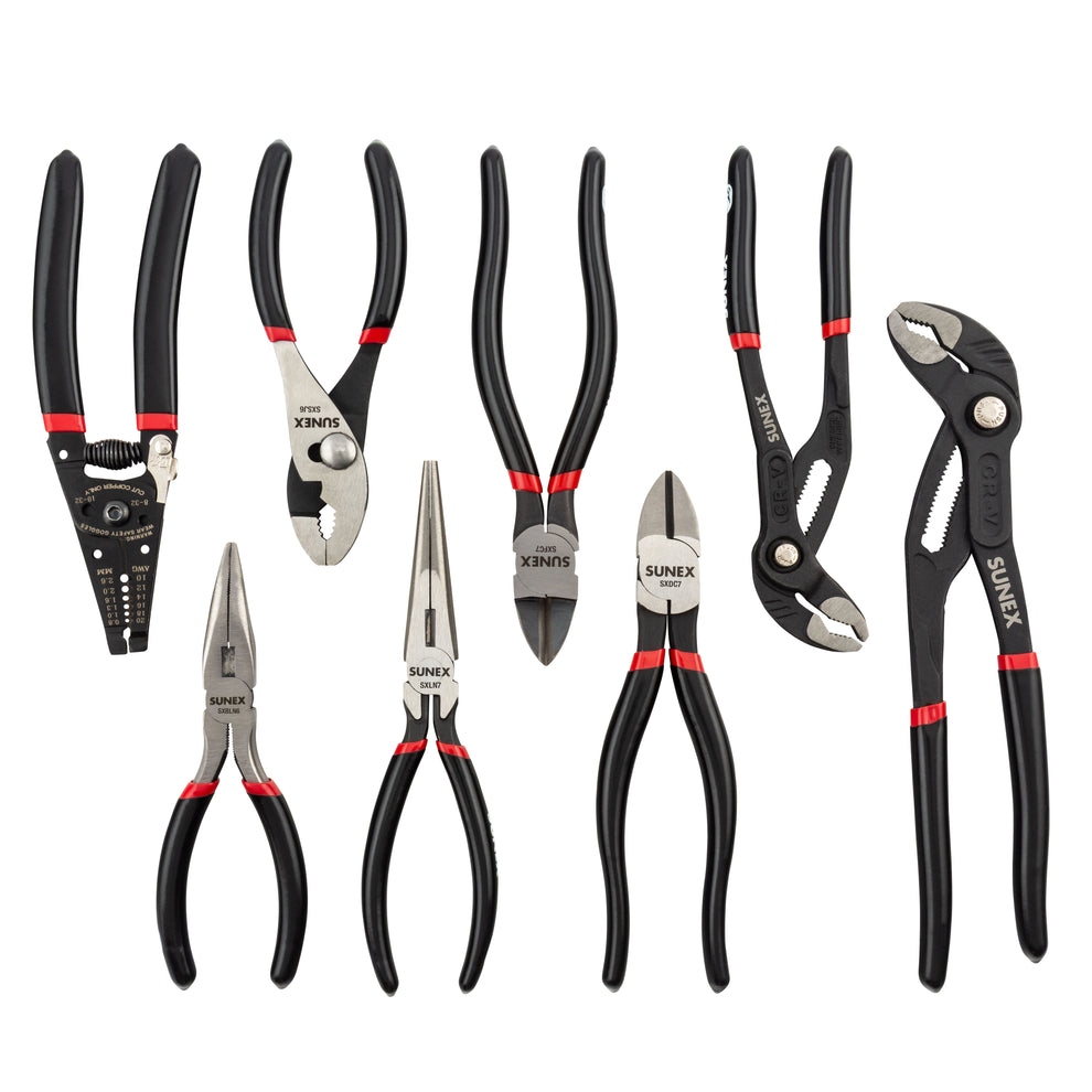8 Piece Pliers Set In Eva Foam Storage Tray – SUNEX Tools