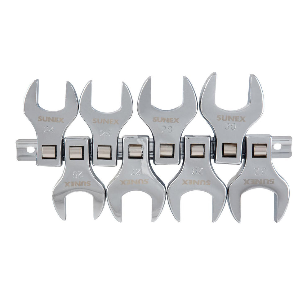 8 Pc. 1/2" Drive Jumbo Metric Crowfoot Wrench Set – SUNEX Tools