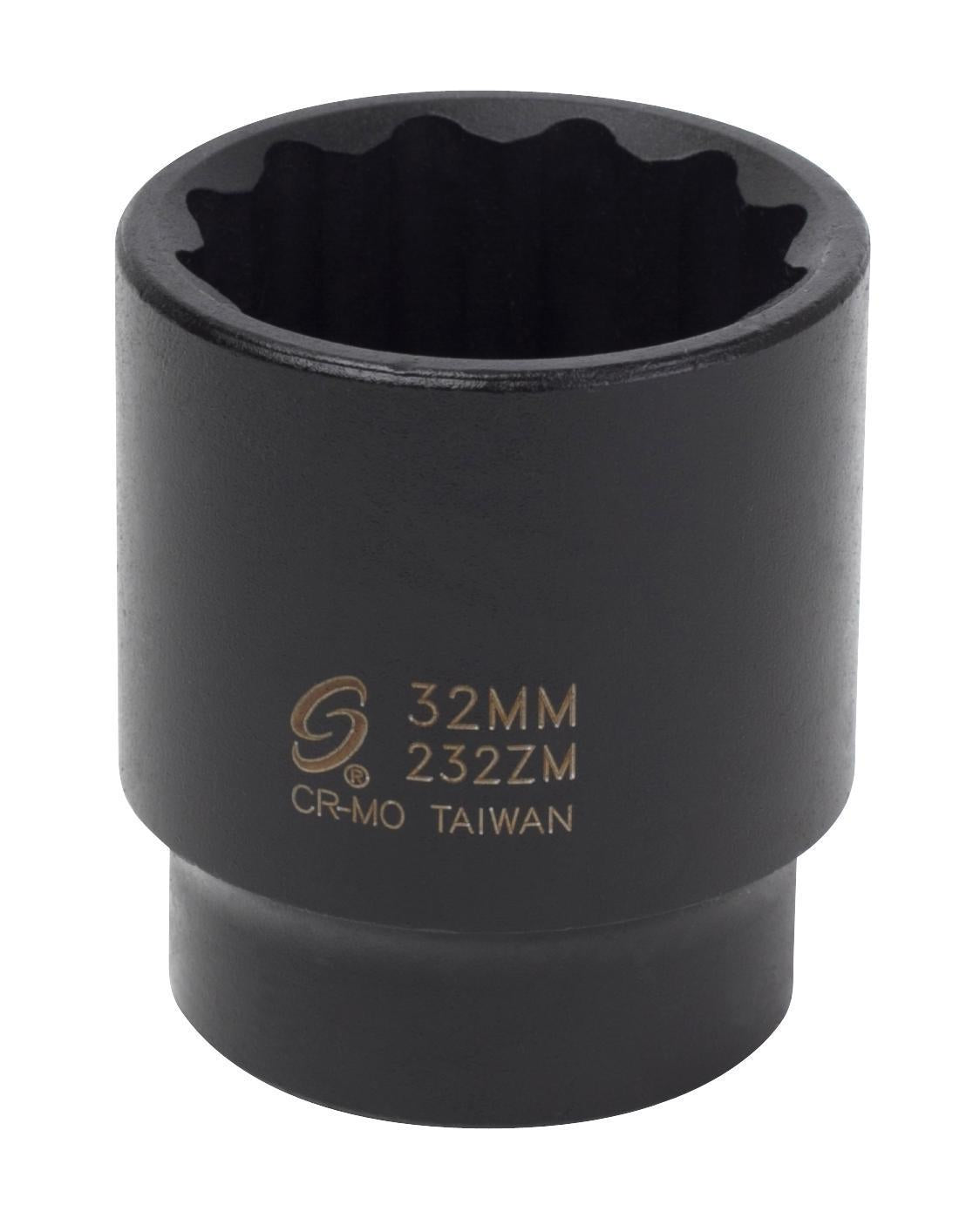 1/2" Drive 32mm 12 Point Impact Socket – SUNEX Tools