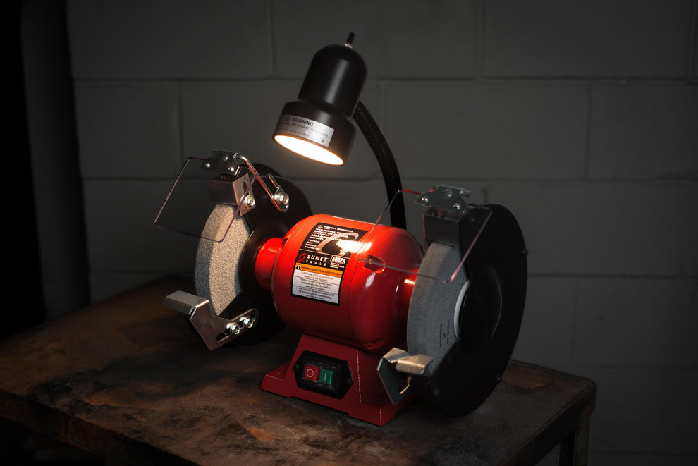 8" Bench Grinder with Light – SUNEX Tools