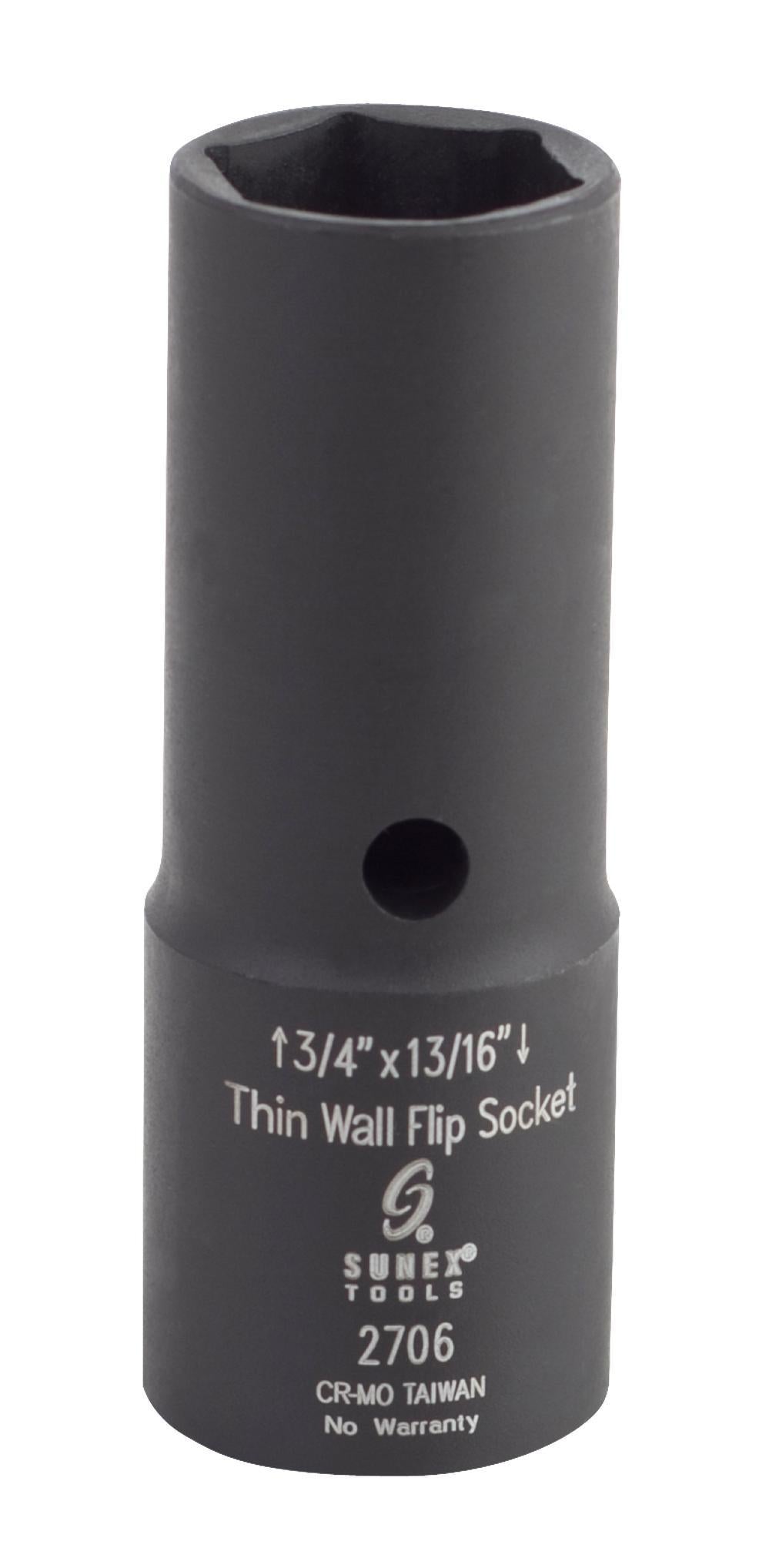 1/2" Drive 3/4" x 13/16" Extra Thin Wall Flip Socket – SUNEX Tools