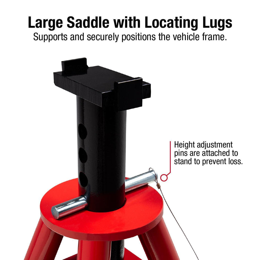 10 Ton Medium Height Pin Type Jack Stands (Pair) – SUNEX Tools